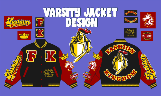 Create streetwear custom varsity jacket, letterman, puffer coat design ...