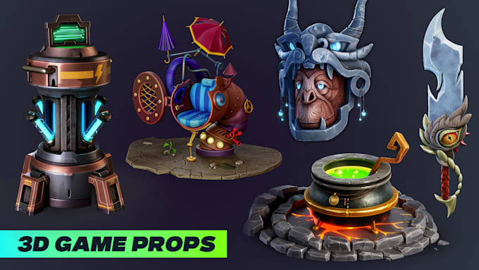 Create 3d assets, props, environments for games by Erdemhuseyin | Fiverr