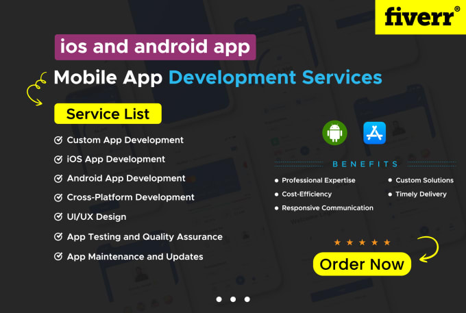 Build Flutter Mobile App Ios And Android App Development By Technayon Fiverr