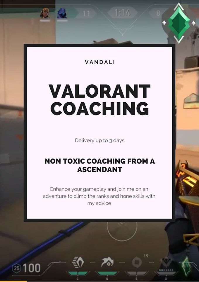 Coach you as an non toxic ascendant on valorant by Vandali_twitch | Fiverr