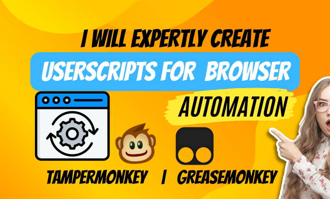 Develop custom automation scripts for tampermonkey greasemonkey by ...