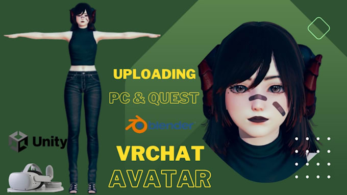 Do custom 3d model vrc avatar, rigging, editing, optimized by Dolly866 ...
