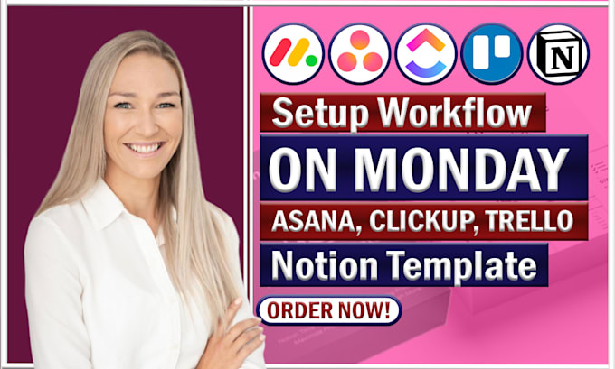 Be your certified monday workflow, notion template, trello and clickup ...
