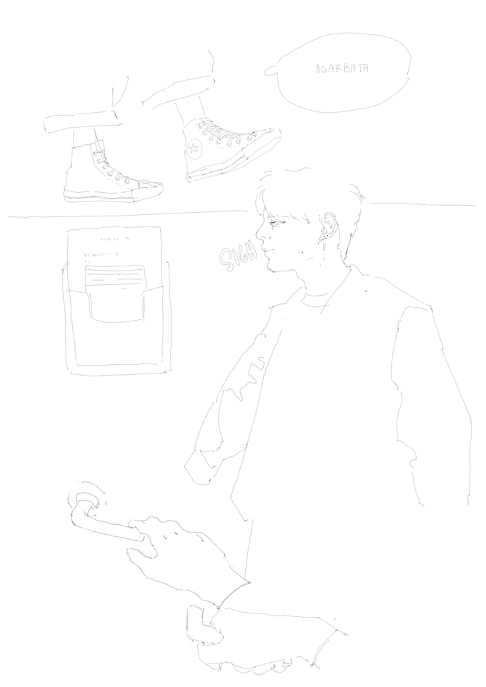 Create a comic page in line art by Telemachos_ | Fiverr