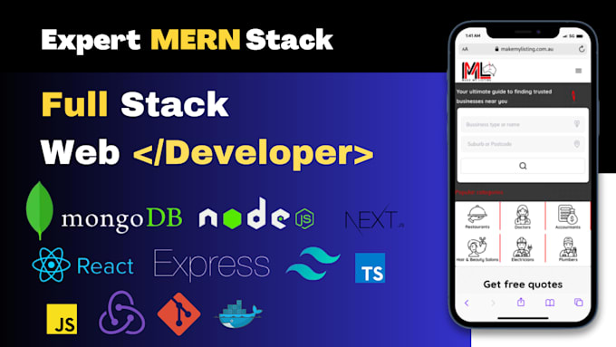 Develop full stack web applications using mern stack by Codewithashim | Fiverr