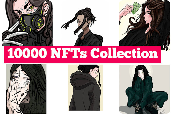 Design unique random 1000,5k,10k nfts for your collection by ...