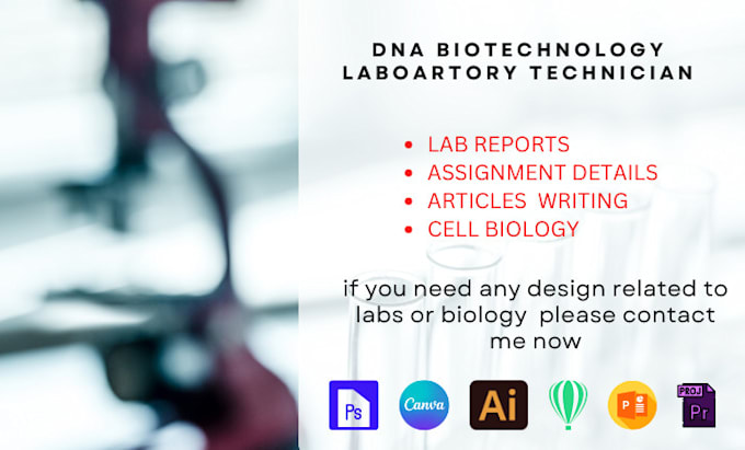 Assist you in micro, biotechnology and laboratory technician by Adnan_khan35 | Fiverr