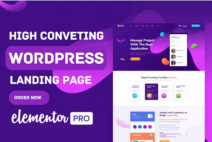 Design responsive wordpress landing page elementor or elementor pro landing page by Bappe ...