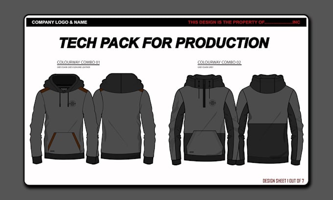 Design a professional fashion clothing tech pack by Mrkhanrussell | Fiverr