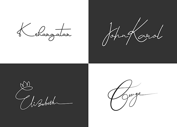Design handwritten, scripted, signature, calligraphy, cursive, minimal ...