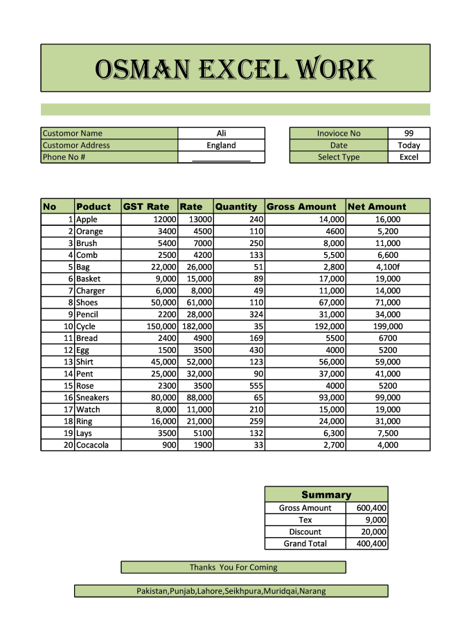 Do professionally ms excel, ms word and data entry work by Usman ... Do professionally ms excel, ms word and data entry work by Usman ...