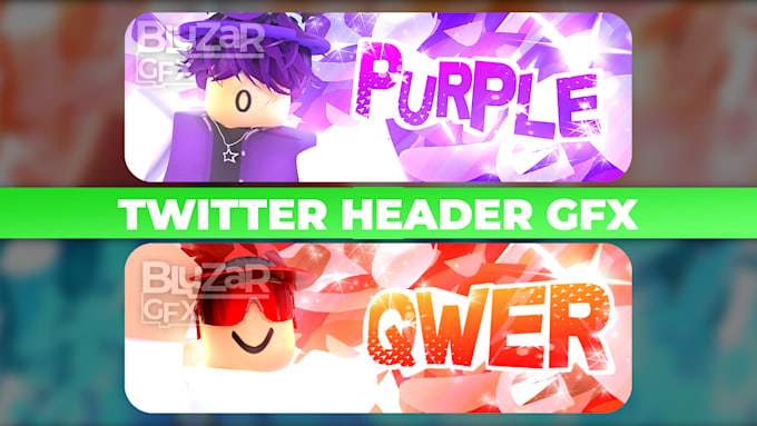 Make you a nice roblox gfx twitter header by Bluzare | Fiverr