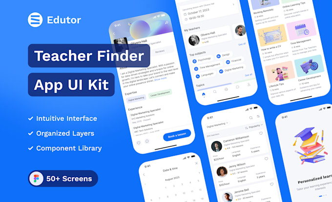 Send you a mobile app template and ui kit by Helenzhuravel | Fiverr