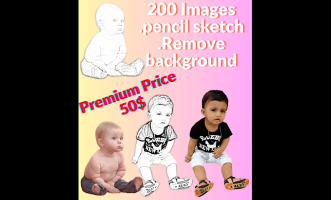 Remove background from images resize crop and pencil sketch by ...