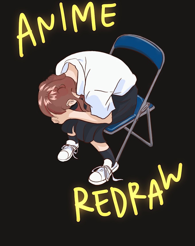 Anime inspired drawing, redraw by Vonyoki | Fiverr