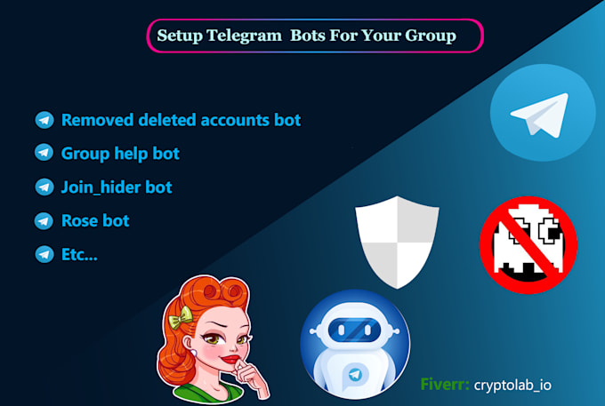 Setup bots for your telegram group to look professional by Cryptolab_io | Fiverr