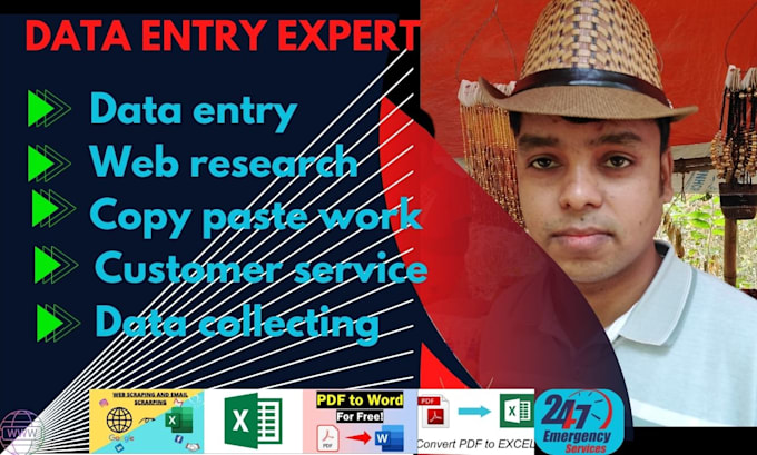 Do fast excel data entry, copy paste, web research by Najmulislam808 | Fiverr