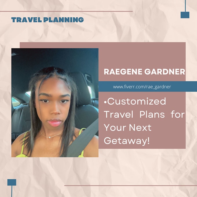 Plan your personalized travel itinerary by Rae_gardner | Fiverr
