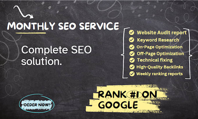 Do monthly seo service for ranking your website on google by ...