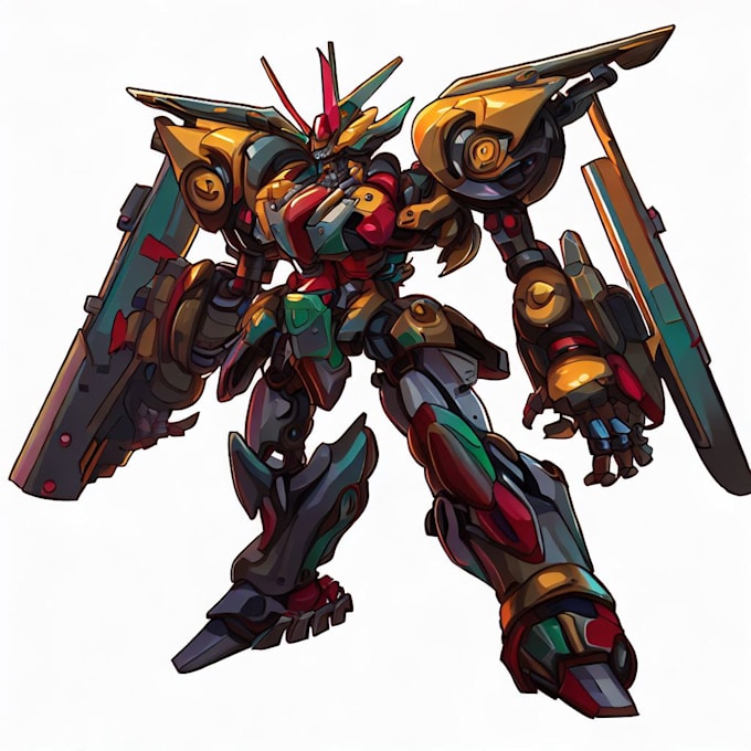 Draw detail mecha robot character concept for you by Osterpillary | Fiverr