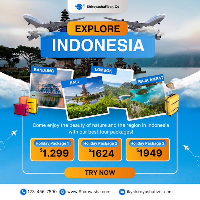 Create travel brochure design for your dream destinations by ...