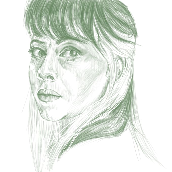 Do your portrait, rough sketch style by Elodielr | Fiverr