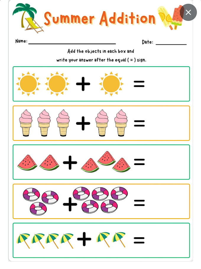 Make math worksheets for kids of schools and institutes etc by ...