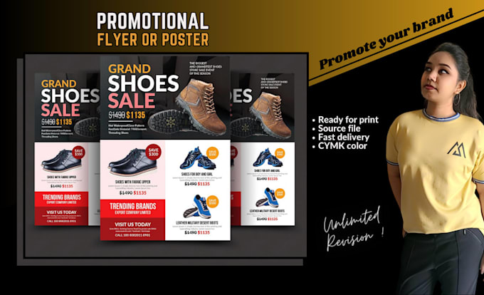 Make promotional posters or flyers for your brand by Tithi_r | Fiverr