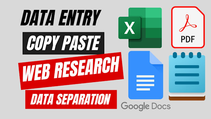 Merge data in excel ,convert pdf to excel,actual data entry by ...
