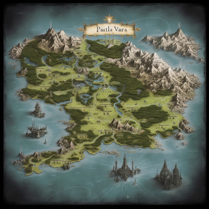 Draw a high quality fantasy map for dnd, stories and campaigns by Vikloopse | Fiverr