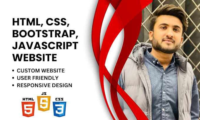 Create html css bootstrap javascript static and dynamic website by ...