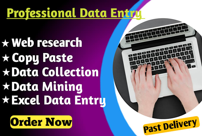 Professional data entry, copy paste, web research, data collection by Hasnainahmed12 | Fiverr