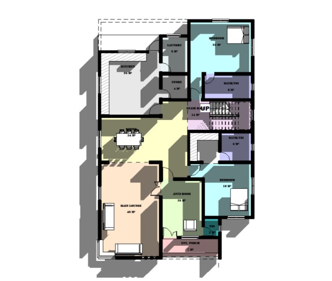 Draw redesign proposed architectural floor plans by Pauldex007 | Fiverr