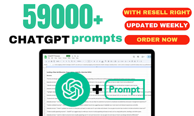 Provide you 59000 chat gpt prompts by Mary_same | Fiverr
