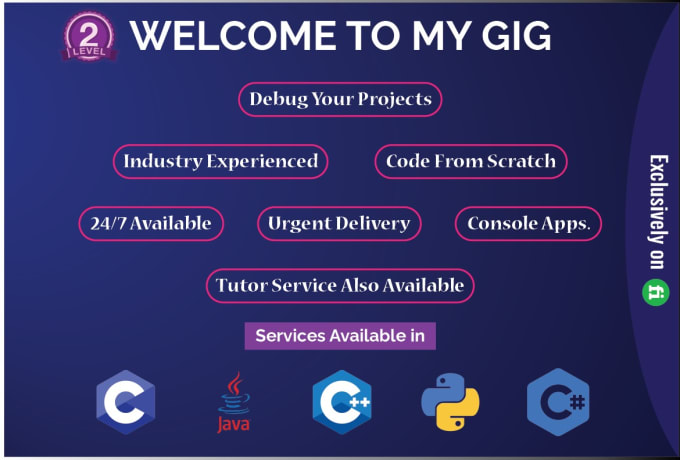 Code Cpp Java Python Csharp C Language Programming Projects By Nexuscoder Fiverr