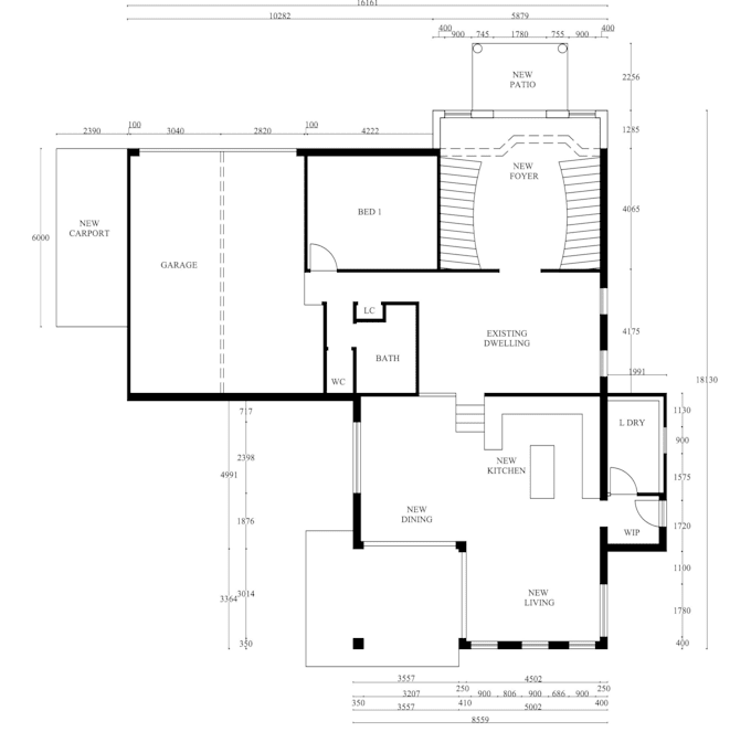Draw floor plans from scratch to hatch by Midatir | Fiverr