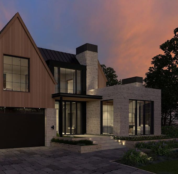 Render landscape with detailed 3d rendering and 2d layouts by Bertha ...