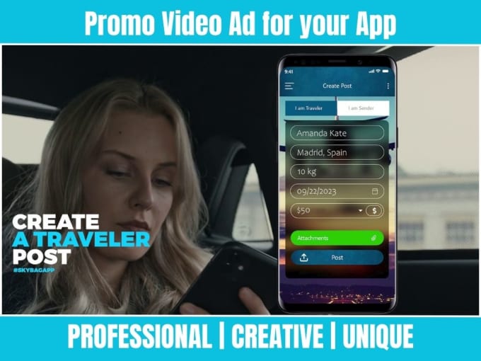 Make an engaging app promo video ad creative and unique by Hunzic | Fiverr