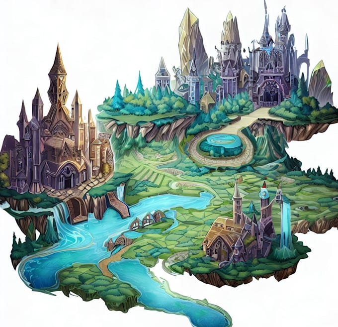 Make a high quality fantasy map by Pengadger | Fiverr