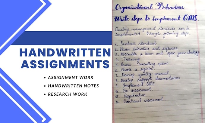 Do handwriting assignment work any subjects by Sadi_physics | Fiverr