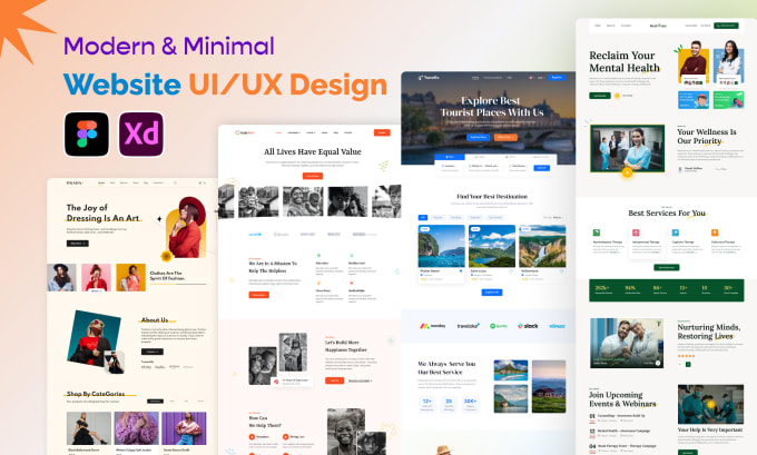 Do figma website ui ux design, website landing page ui design, figma ...
