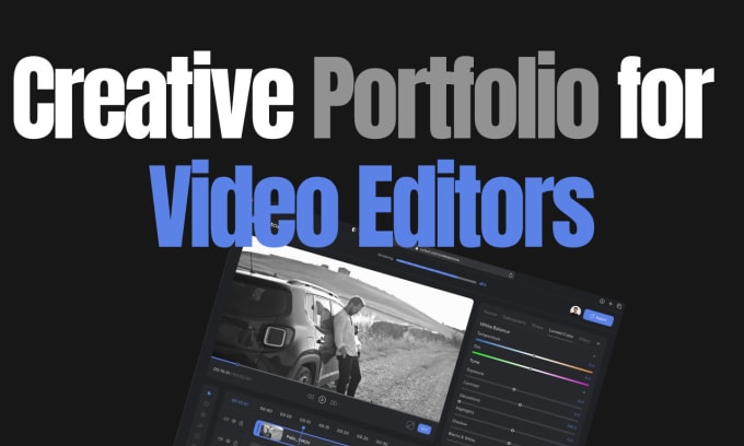 Build a portfolio website for video editors with a creative design by ...