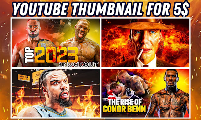 Design youtube thumbnails for mma combat fitness gym ufc workout sports ...