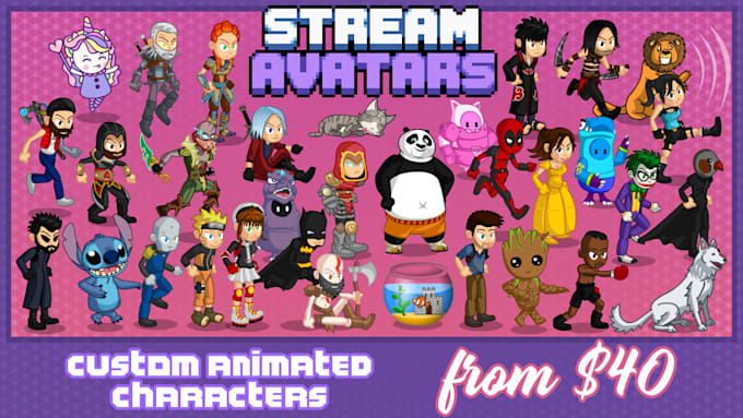 Create a custom stream avatars character by Philouzping | Fiverr