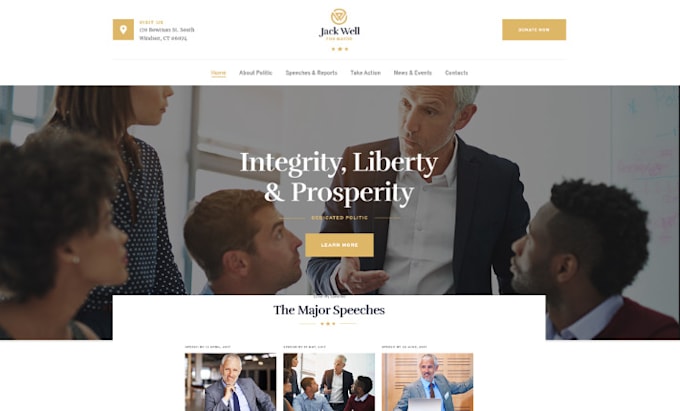 Develop a modern political campaign website and non profit website by ...