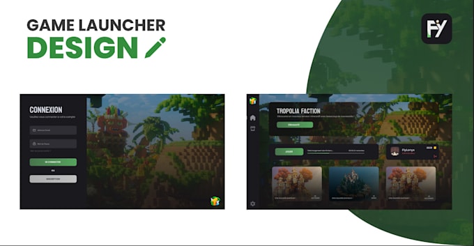 Create custom game launcher design by Flylonyx | Fiverr