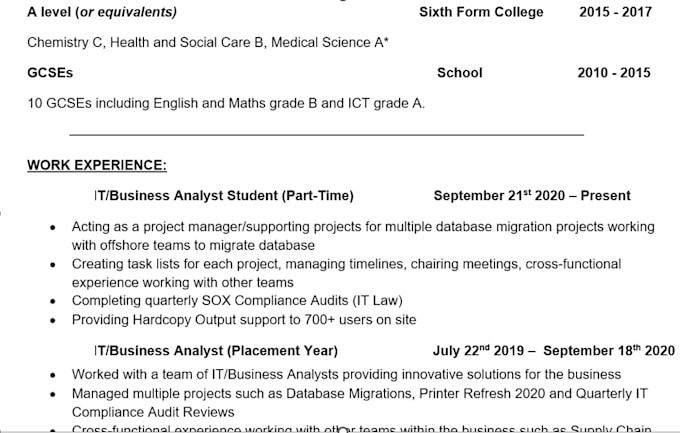 Provide simple cv templates and cv checks by Sumiyyah1 | Fiverr