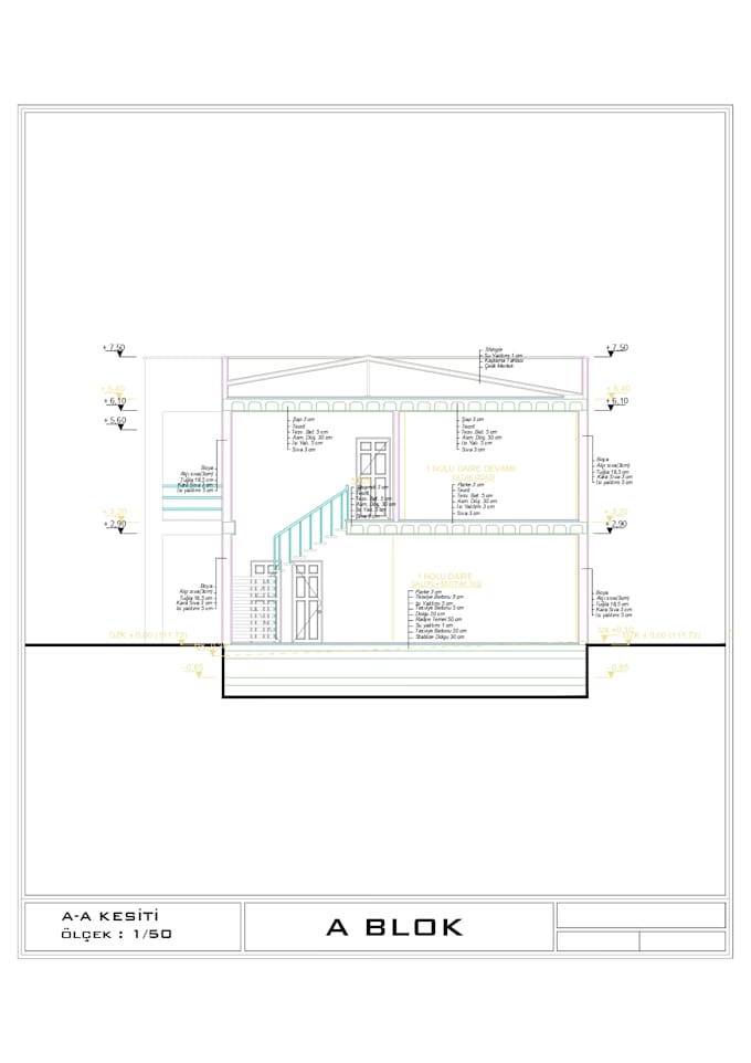 2d plan section and elevations by Erenyalim1 | Fiverr