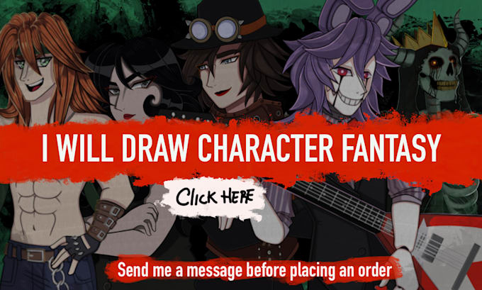 Draw fantasy character illustration oc fan art by Lperedaart_ | Fiverr