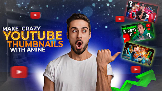 Design eye catching and stunning youtube thumbnails,react,travel and ...